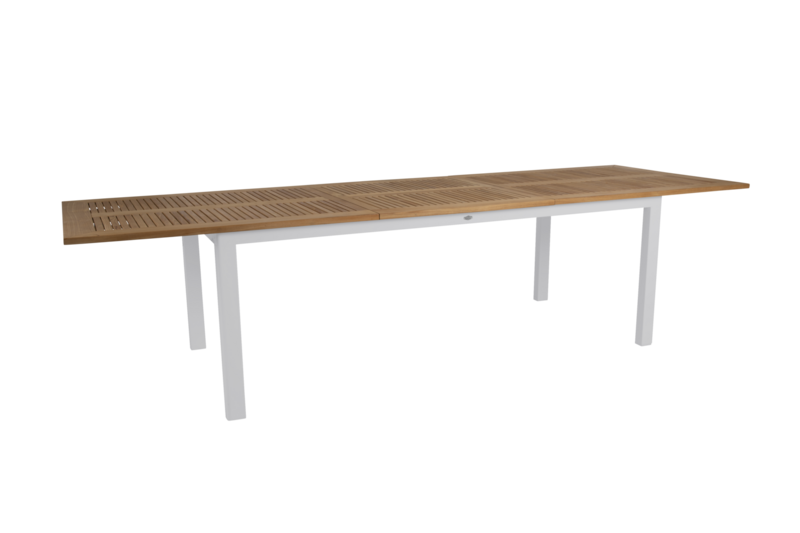 Lyon Dining Table Light Grey Teak Brafab